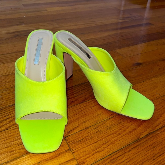 Liliana | Shoes | Neon Yellow Heel Sandals | Poshmark